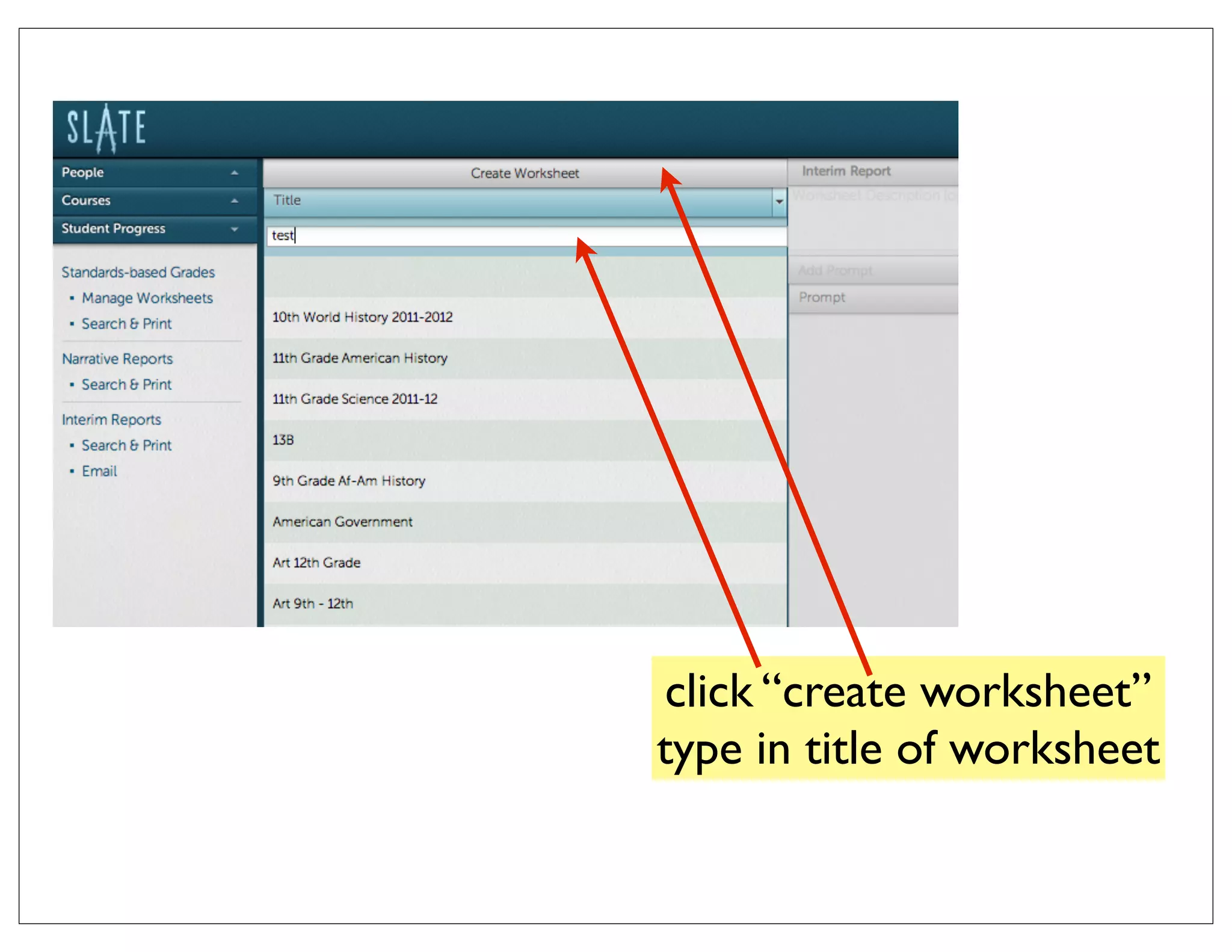 Create worksheet for slo & assess slo in slate | PPT