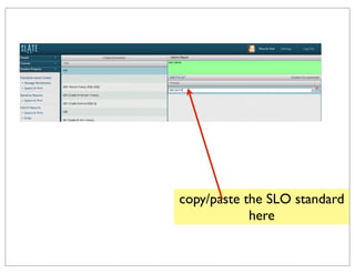 Create worksheet for slo & assess slo in slate | PPT