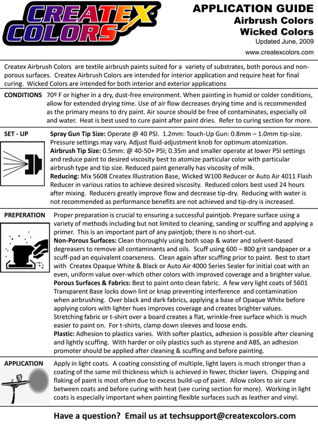 Createx Application Guide | PDF | Skin Care | Beauty