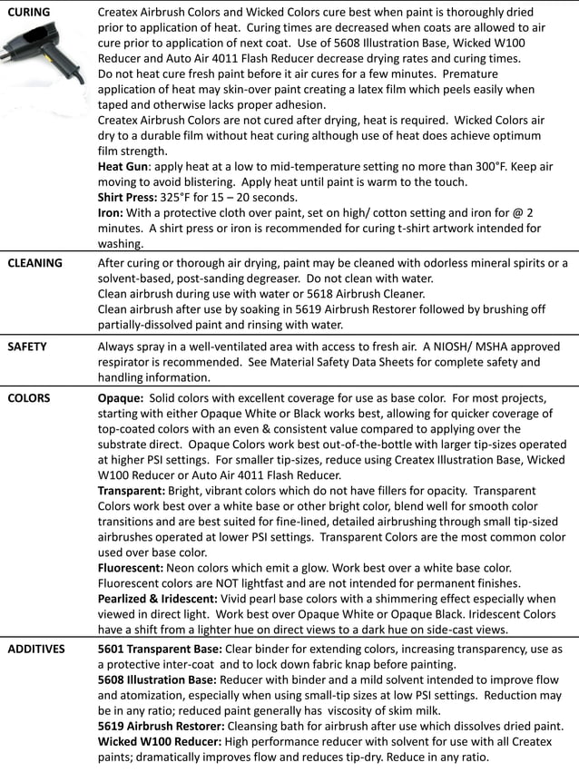 Createx Application Guide | PDF | Skin Care | Beauty