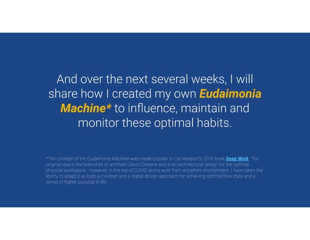 Create Your Own Eudaimonia Machine | PPT