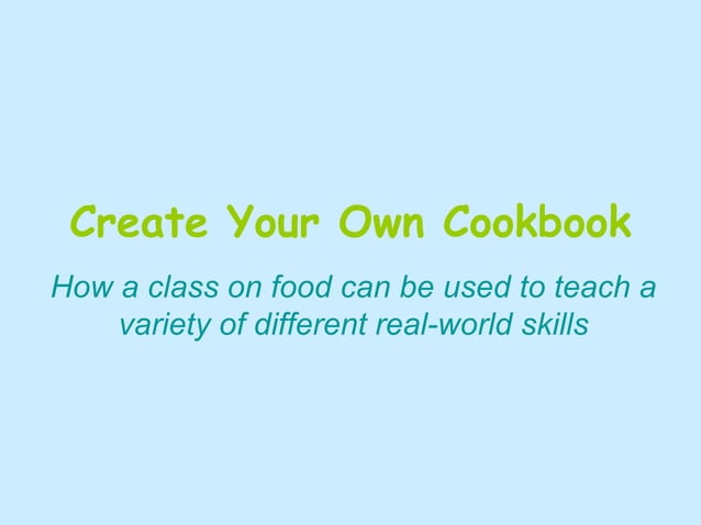 Create Your Own Cookbook | PPT