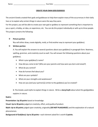 Create your own god | DOC