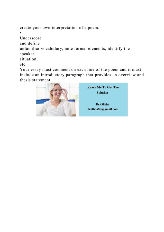 create your own interpretation of a poem.• Underscore and defi.docx