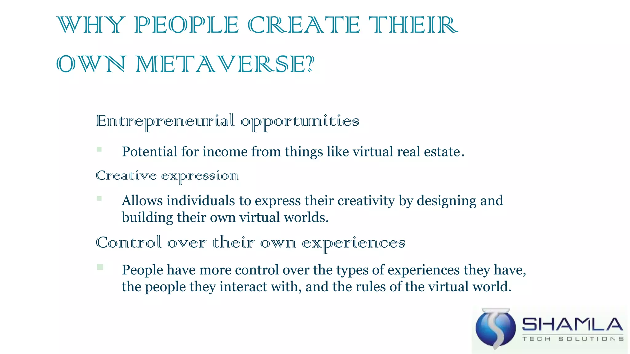 Create your own metaverse | PPT