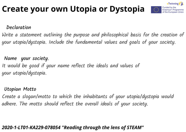 Create your own Utopia or Dystopia | PDF