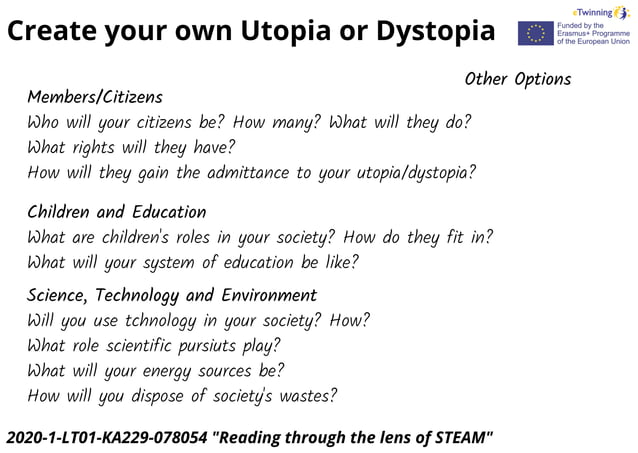 Create your own Utopia or Dystopia | PDF