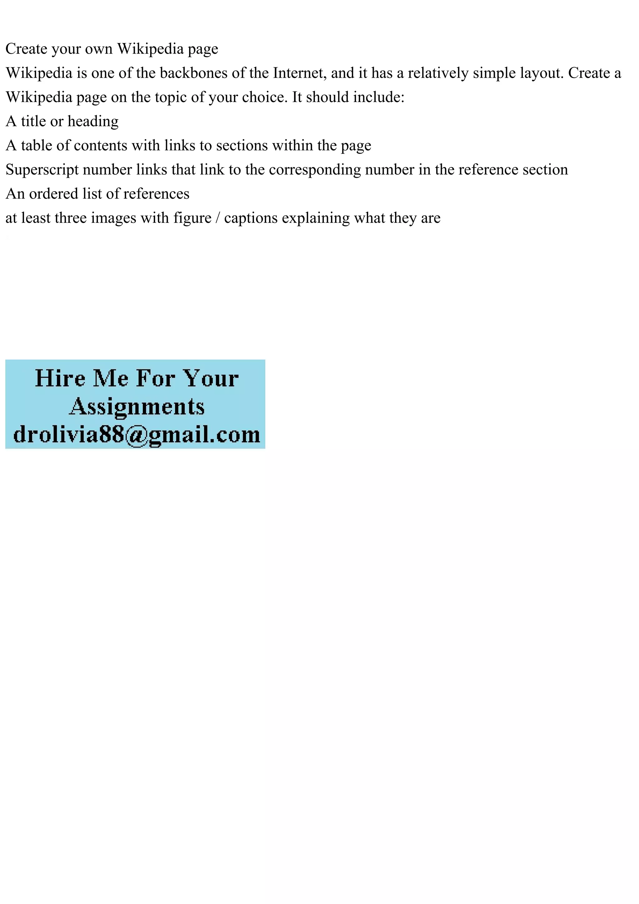 Create your own Wikipedia pageWikipedia is one of the backbones of.pdf