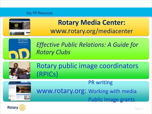 Rotary - Creating a public relations plan | PPT