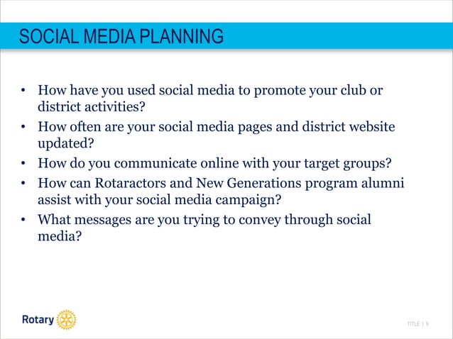 Rotary - Creating a public relations plan | PPT