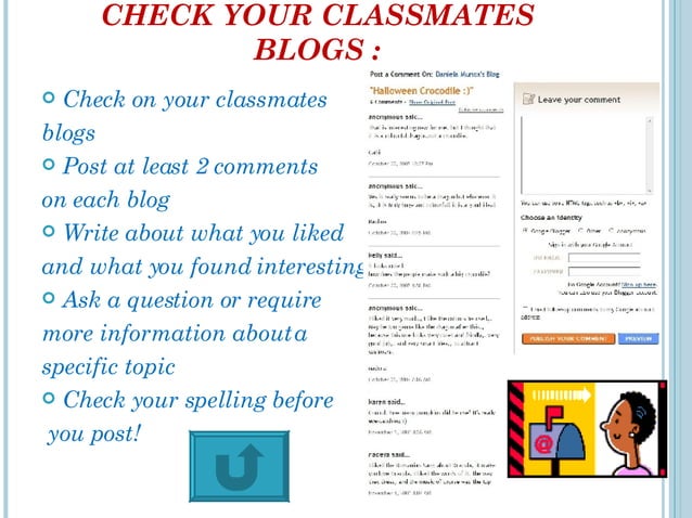 Creating a Blog - Activity for ESL students