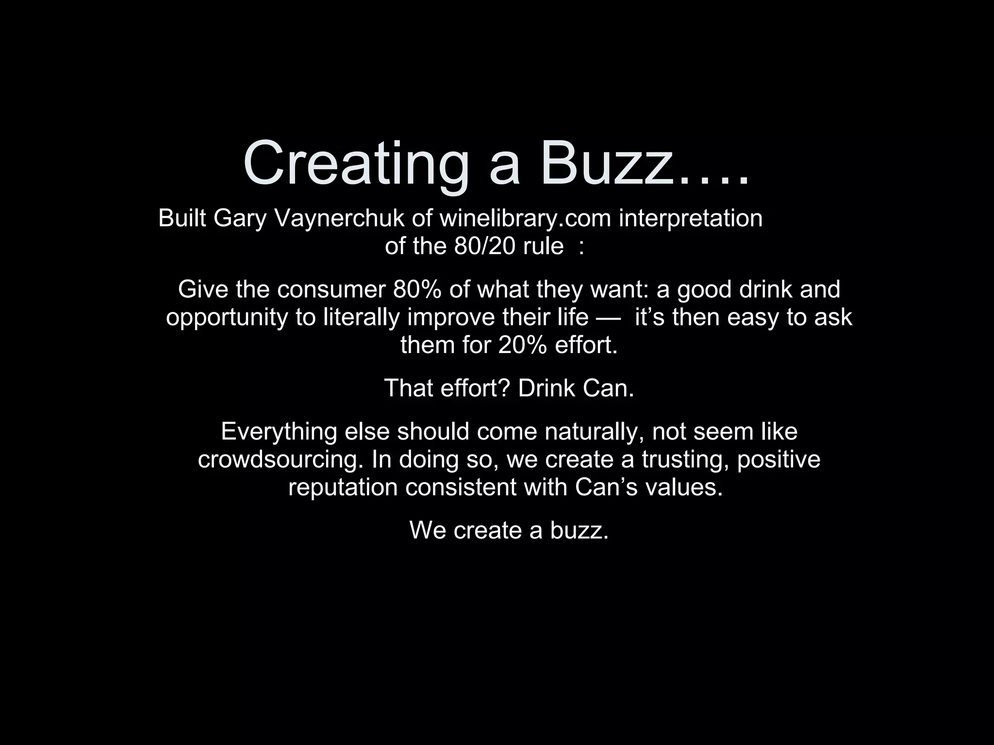 Creating a Buzz.. | PPT
