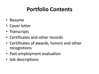 Creating a-job-interview-portfolio | PPTX