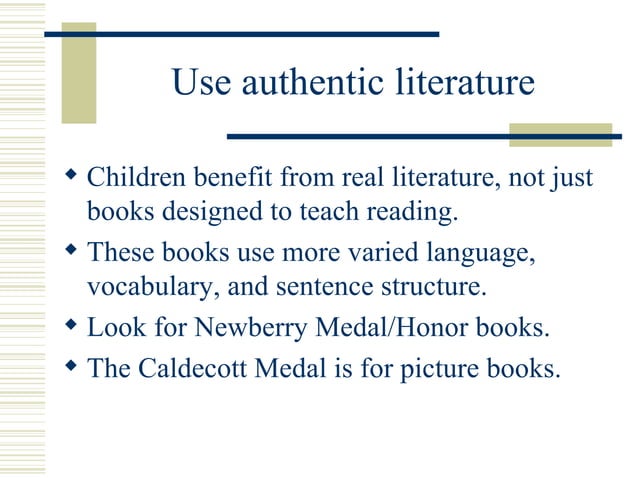 Creating A Literature Rich Classroom | PPT