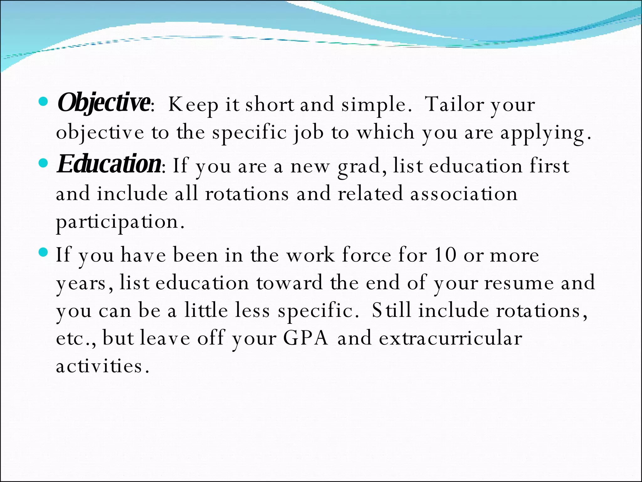 Creating A Resume | PPT | Resume Writing and Advice | Job Search