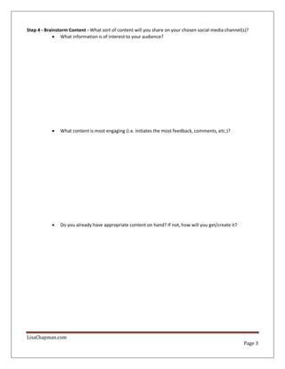 Creating a-social-media-strategy-worksheet | PDF