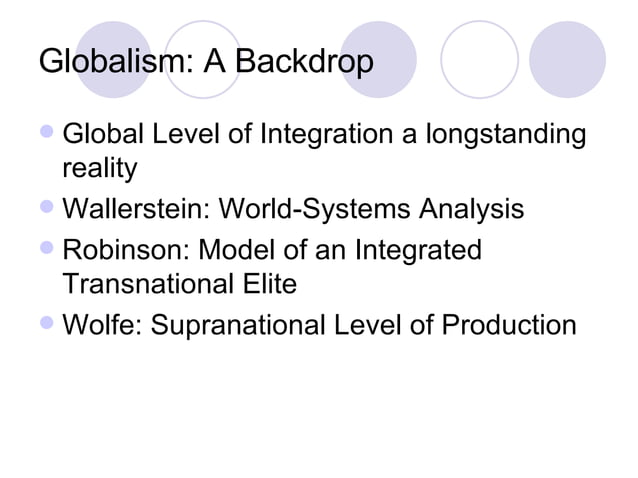 Creating a Space of Resistance to Globalization | PPT