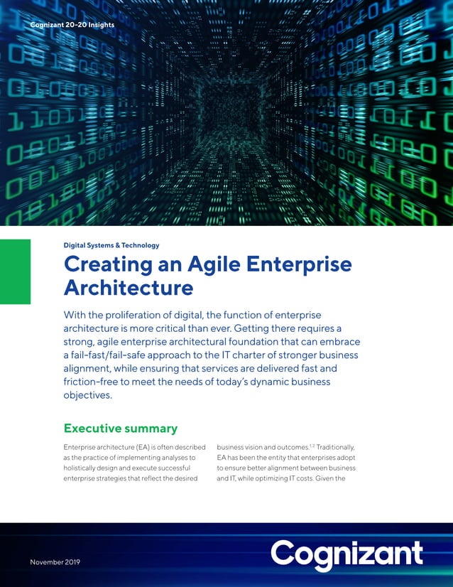 Creating an Agile Enterprise Architecture | PDF