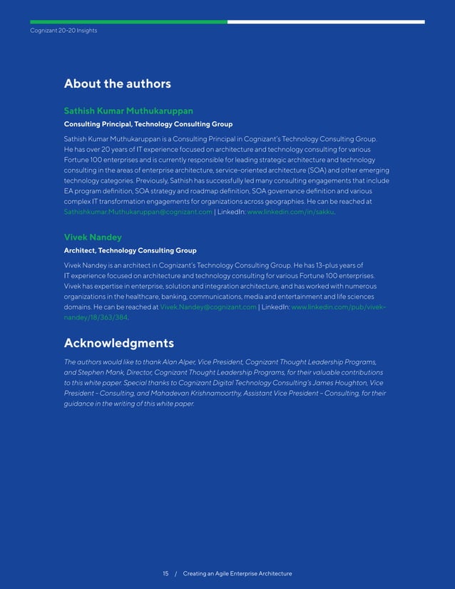 Creating an Agile Enterprise Architecture | PDF