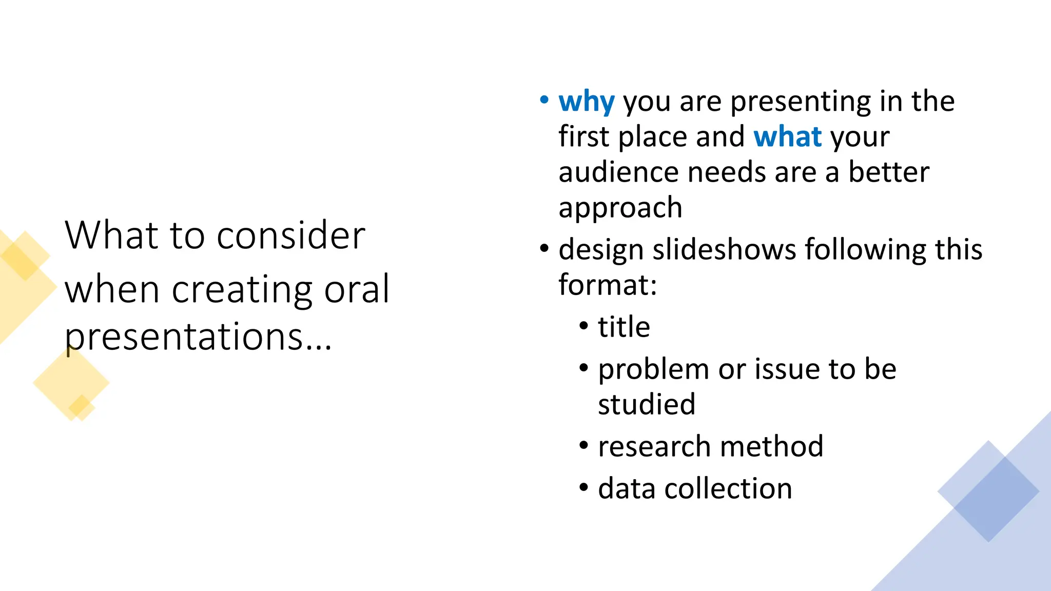 Creating an Oral Presentation | PPTX