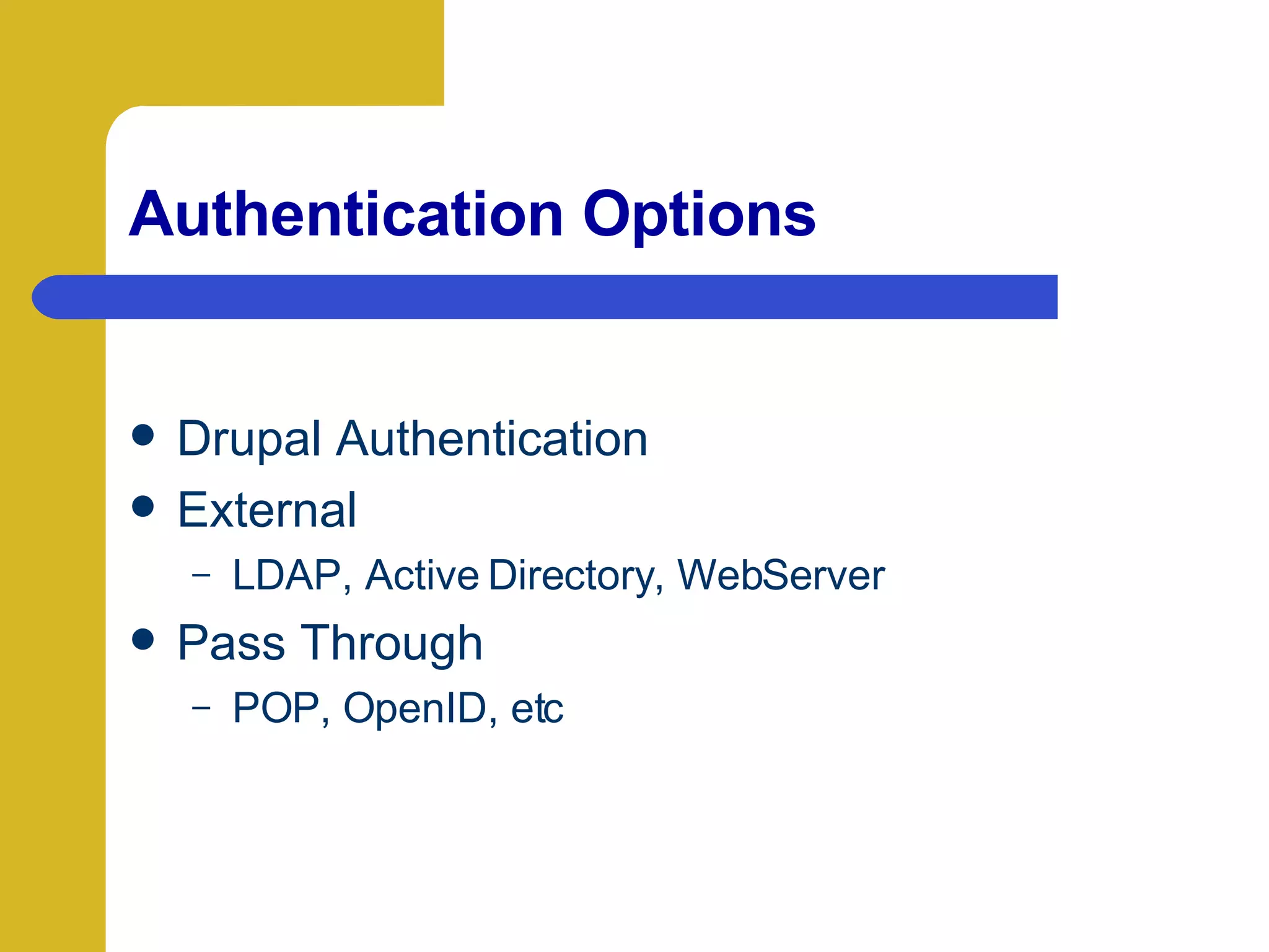 Creating Applications With Drupal | PPT