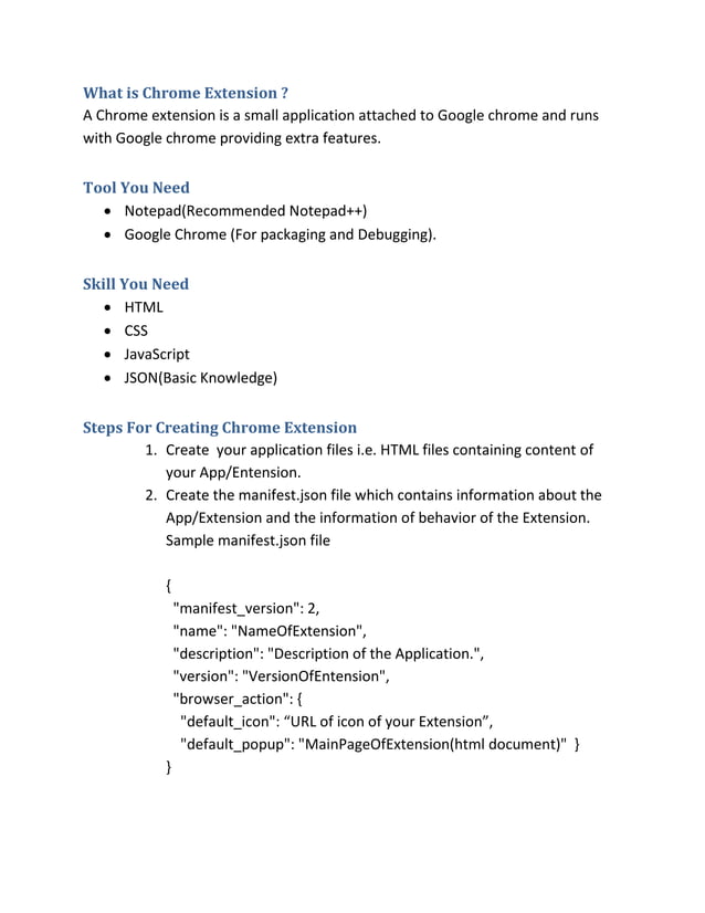Creating chrome-extension | PDF
