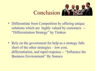 Creating Competitive Advantages Over Imports | PPT