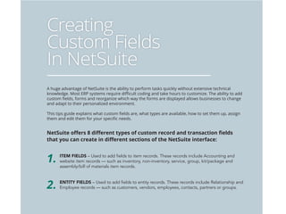 NetSuite Tip: Creating Custom Fields In NetSuite | PPT