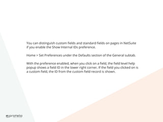 NetSuite Tip: Creating Custom Fields In NetSuite | PPT
