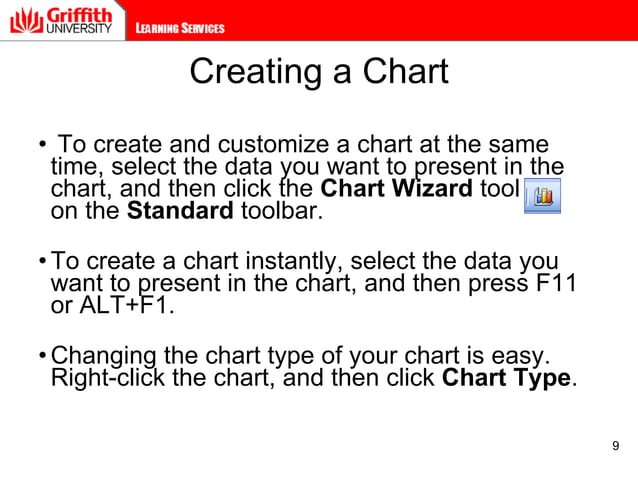 Creating & Editing Charts In Microsoft Excel 2003 | PPT