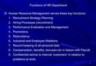 Creating New Hr Department | PPT