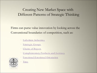 Creating New Market Space | PPT
