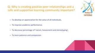 Creating Positive Peer Relationships | PPTX