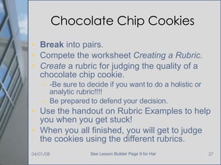 Creating Rubrics | PPT