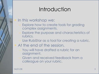 Creating Rubrics | PPT