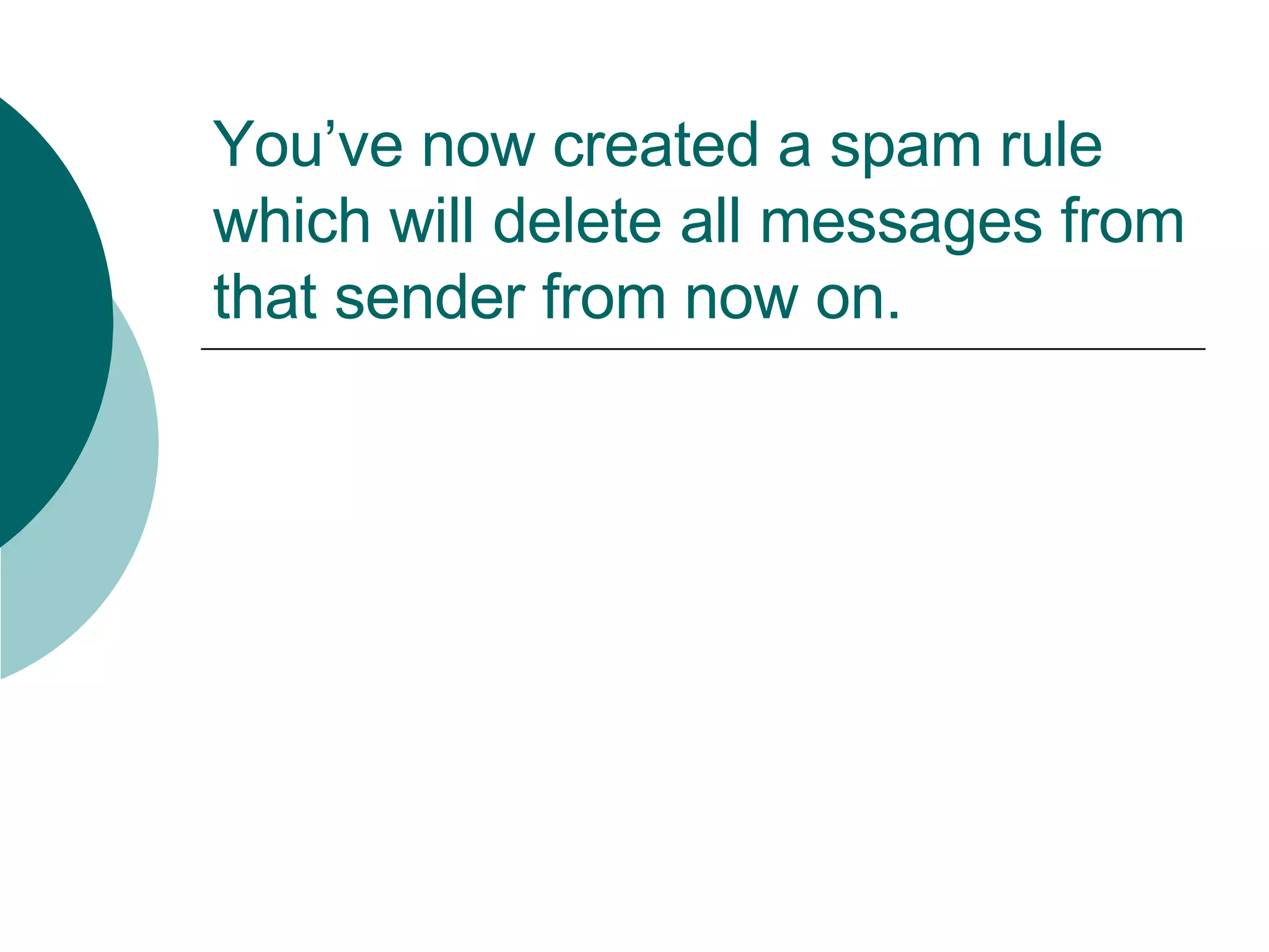 Creating spam rules in Outlook XP | PPS