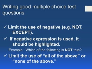 Guidelines in Making Test Item Questions | PPTX