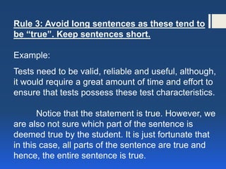 Guidelines in Making Test Item Questions | PPTX