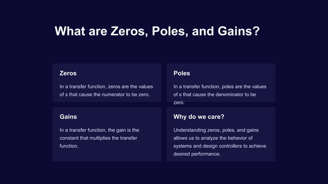 Creating-Zero-Pole-Gain-Models for Engineering | PPT