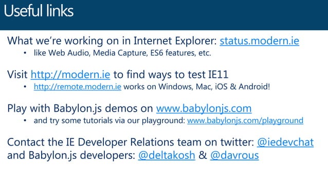Creating 3D Worlds with WebGL and Babylon.js - Codemotion.es