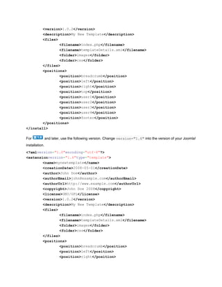 Creating a basic joomla | DOCX