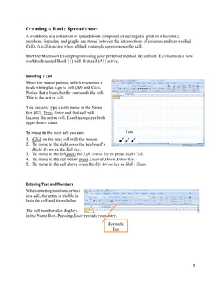 Creating a basic spreadsheet 2010 | PDF