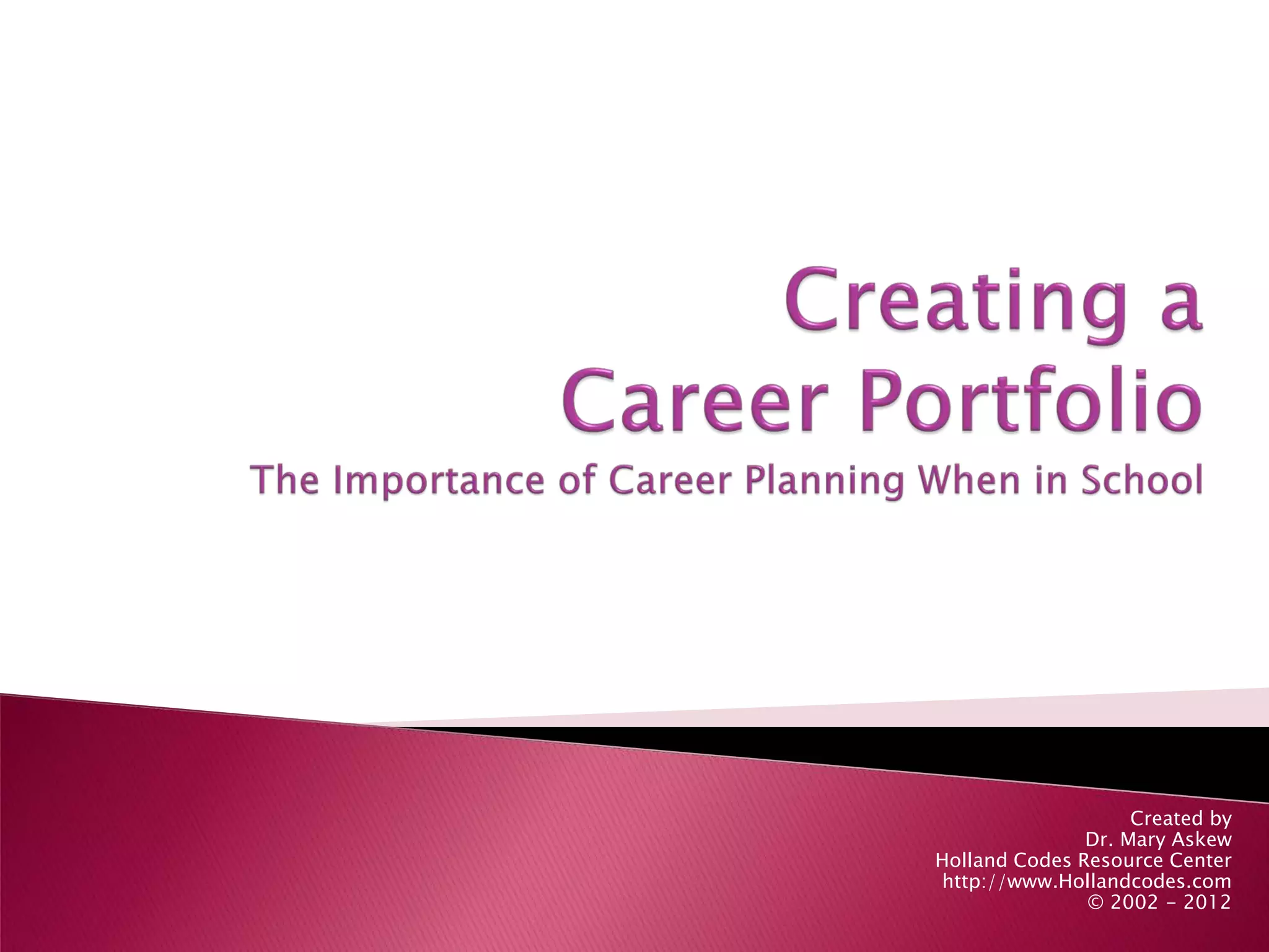 Creating a career portfolio | PDF