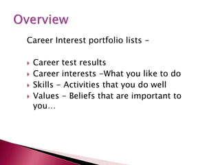 Creating a career portfolio | PDF