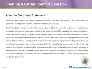 Creating A Caritas Comfort Care Box | PPT