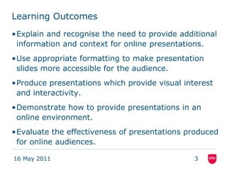 Creating accessible powerpoints presentation | PPT