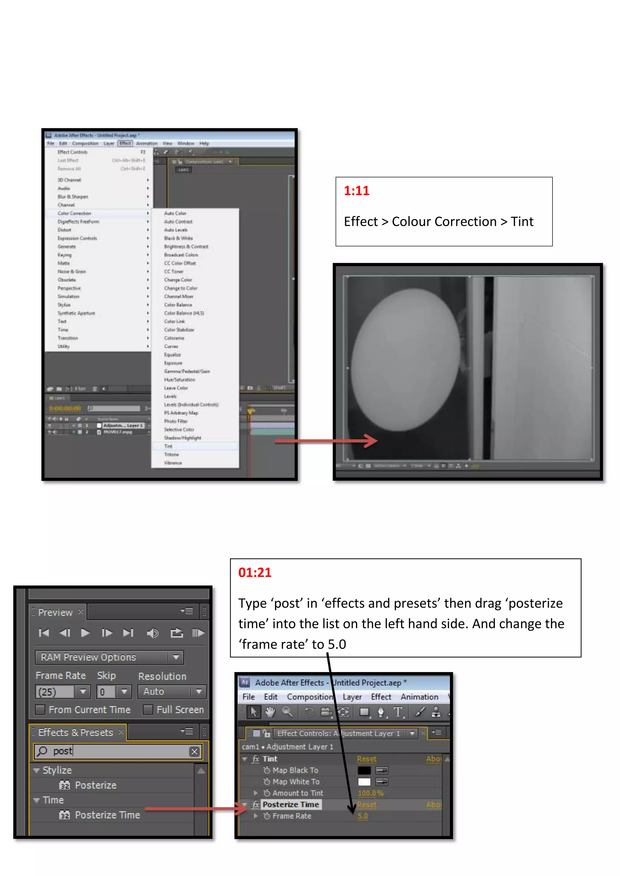 Creating a cctv monitor affect in adobe after effects cs5 | DOCX