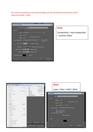 Creating a cctv monitor affect in adobe after effects cs5 | DOCX