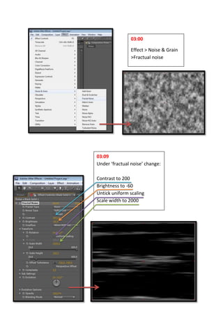 Creating a cctv monitor affect in adobe after effects cs5 | DOCX