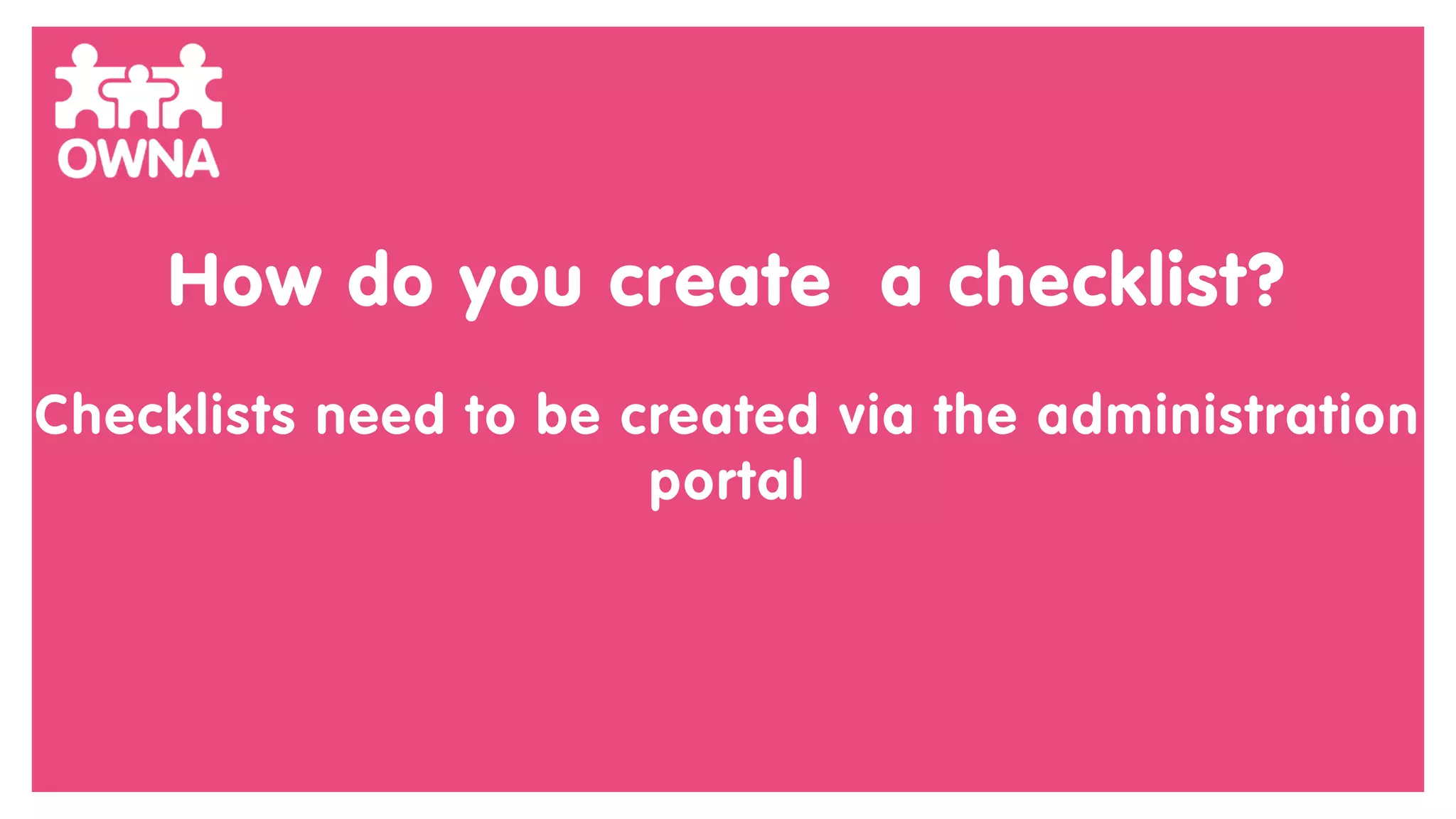 Creating a checklist | PPT | Free Download